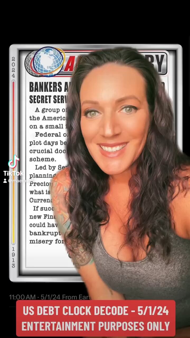 US DEBT CLOCK DECODE - 5/01/24 THE CREATURE OF JEKYLL ISLAND 👉🏼 Who ...