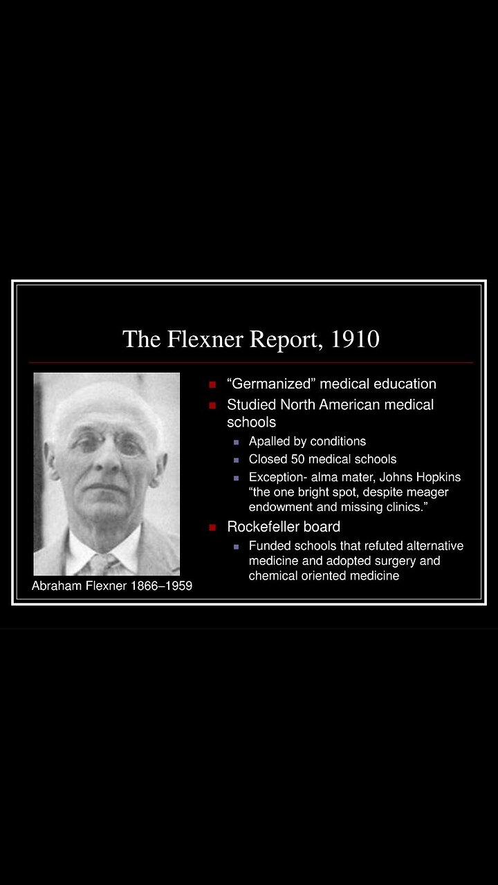 FLEXNER REPORT ON MEDICAL COMMUNITY TAKEOVER