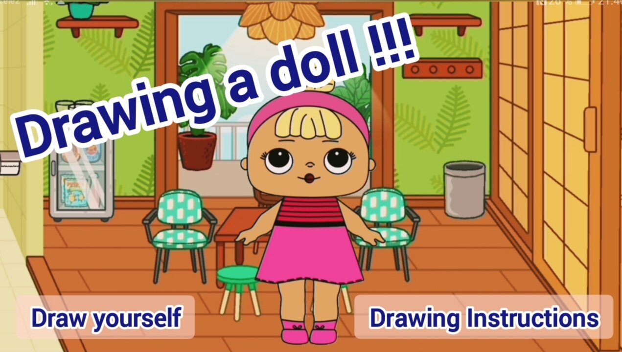 Draw a DOLL !!! How to draw a doll yourself?! Very simple-Here are the ...