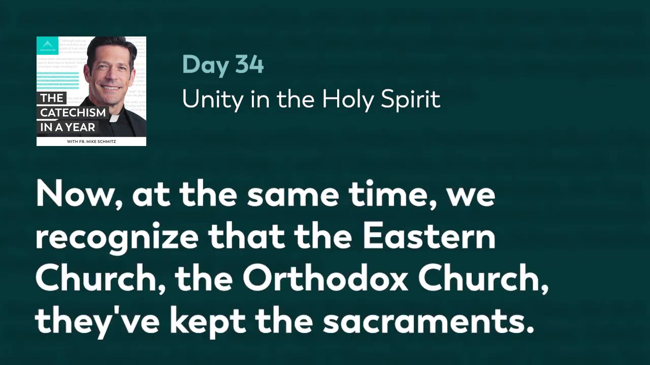 Day 34: Unity in the Holy Spirit — The Catechism in a Year (with Fr ...