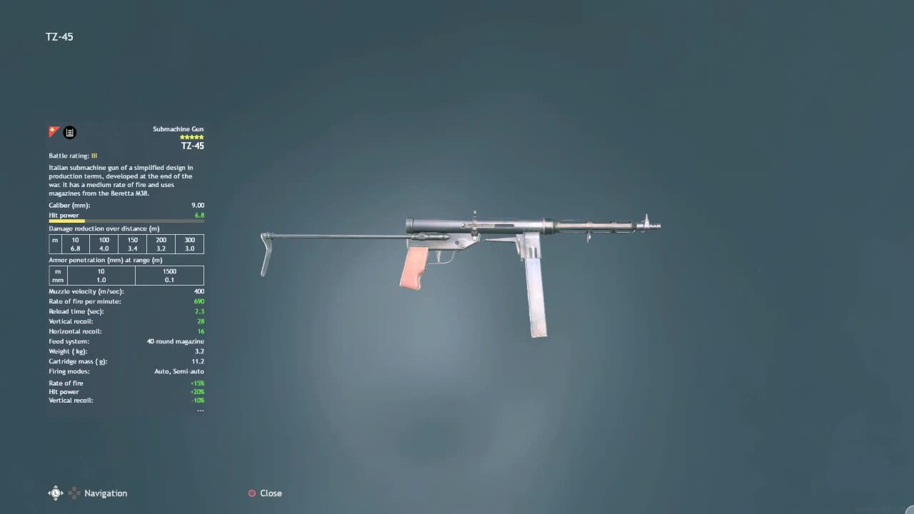 Enlisted: Make late war TZ-45 Italian blowback-operated submachine gun ...