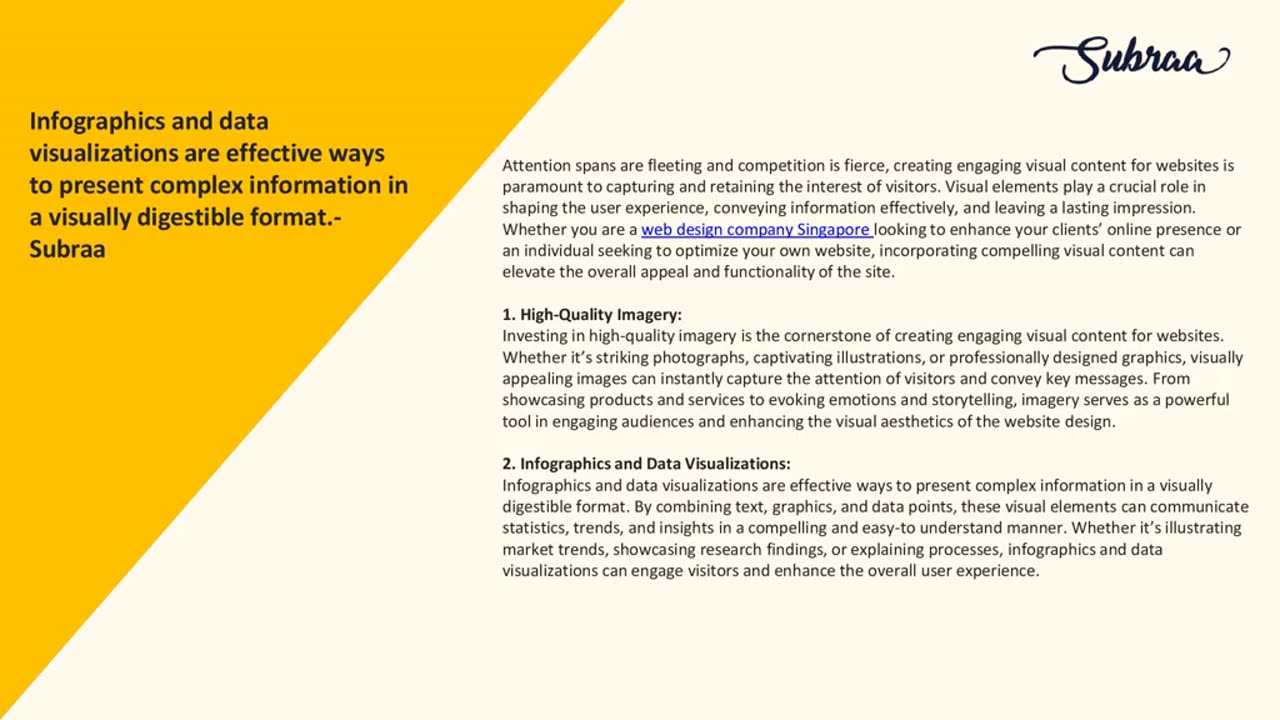 Infographics and data visualizations are effective ways to present ...