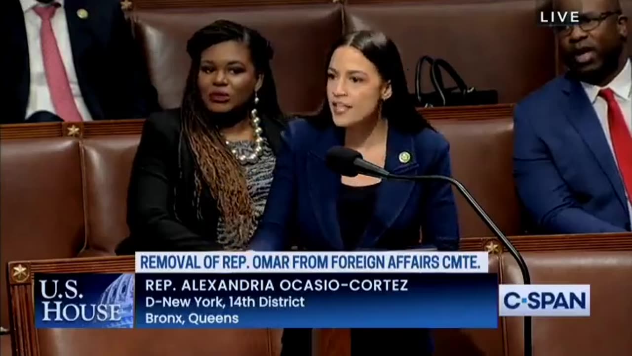 WILD! AOC Suffers Meltdown - SMACKS PODIUM - After Ilhan Omar Denied ...