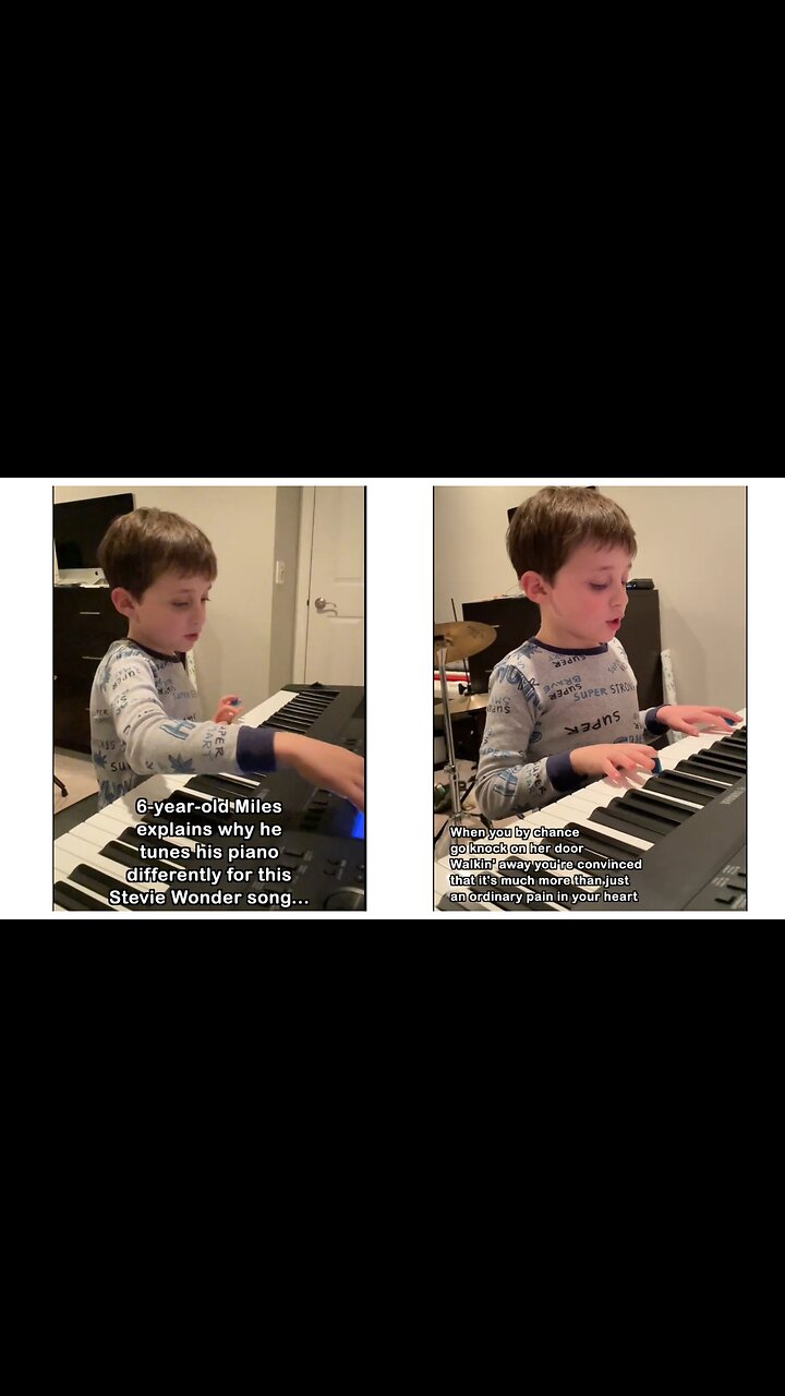 6-Year-Old Miles plays STEVIE WONDER "Ordinary Pain" in his own key