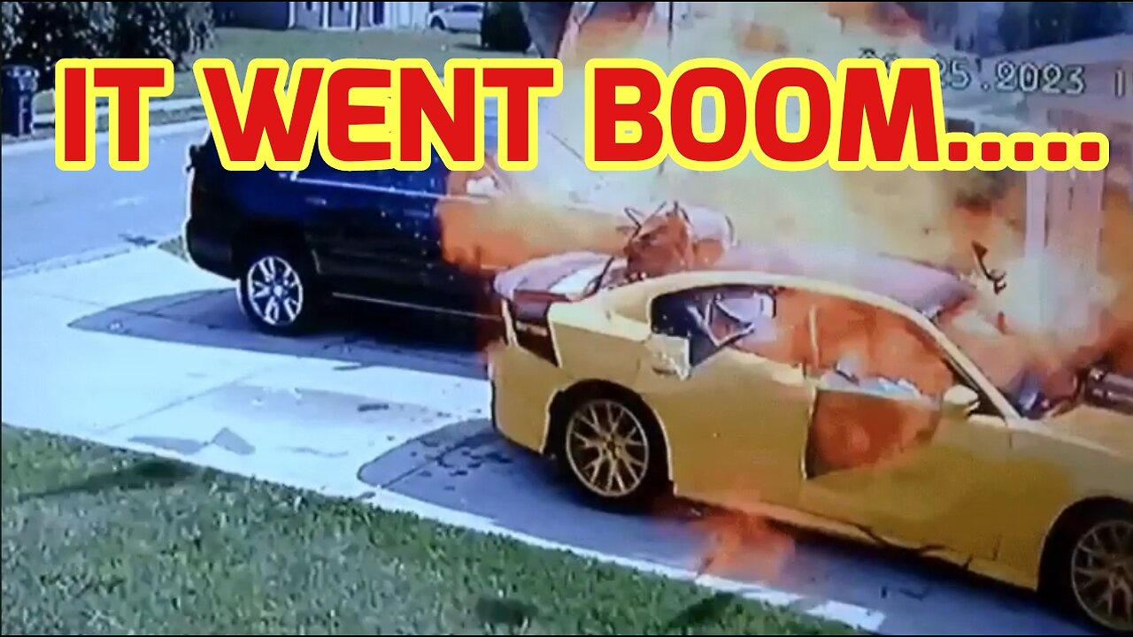 Charger Goes Boom Explodes From Propane Tank Inside Car