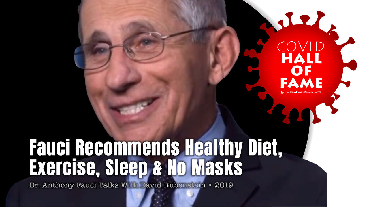 COVID HALL OF FAME: In 2019 Interview, Fauci Recommends Healthy Diet ...