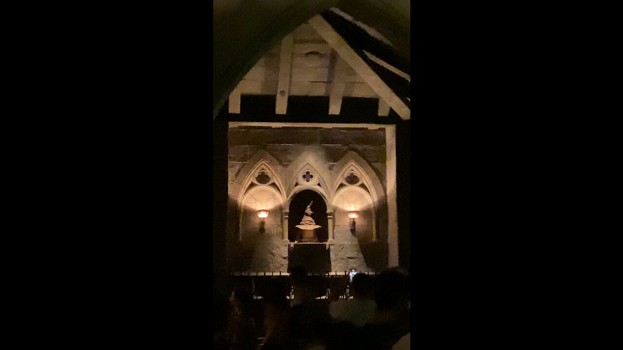 The Sorting Hat at Hogwarts castle Universal Studios Hollywood