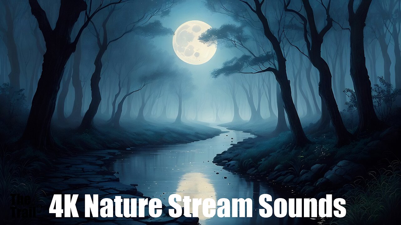Ambient Nature Stream Sounds - Moonlight Forest | (AI) Audio Reactive ...