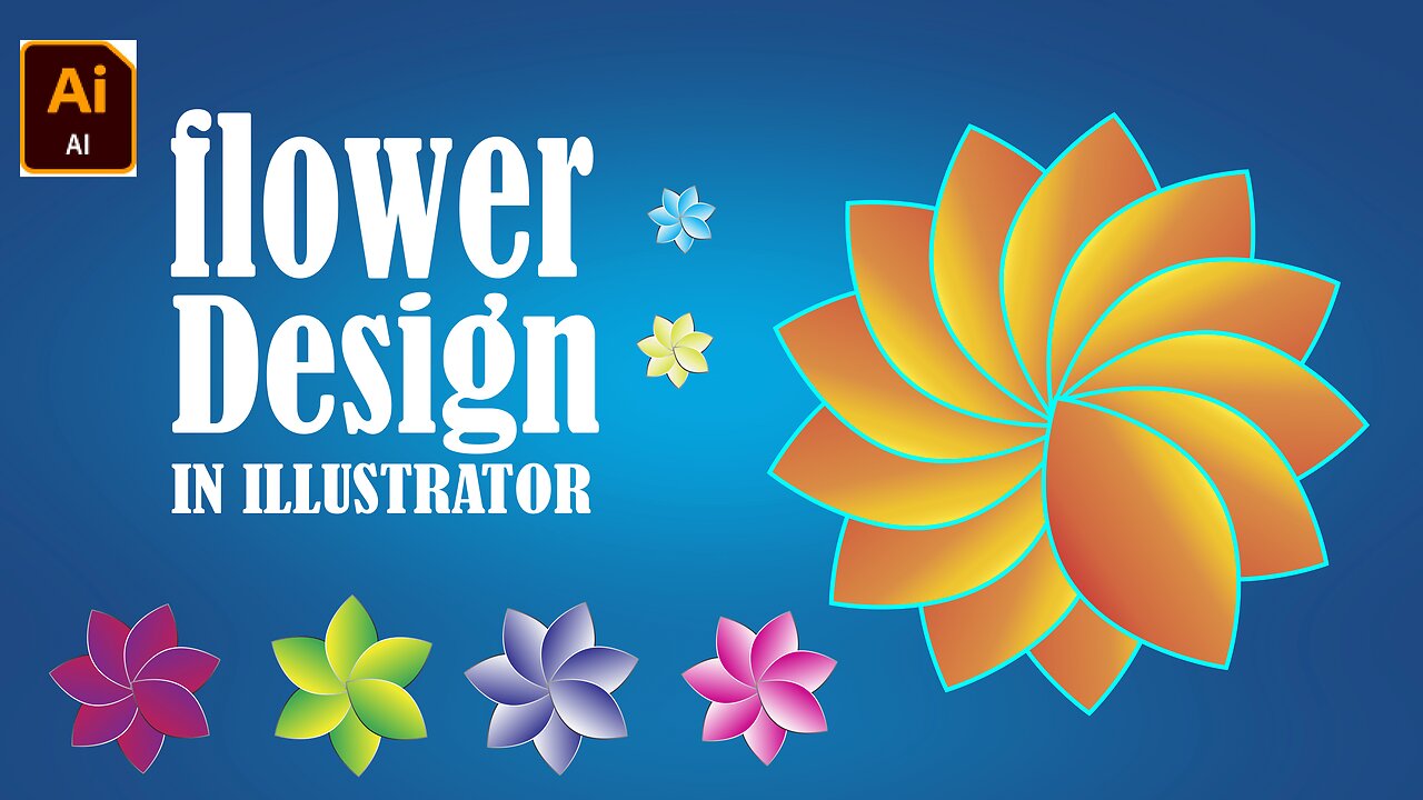 Flower Design In Adobe Illustrator | How to design Flower In Adobe ...