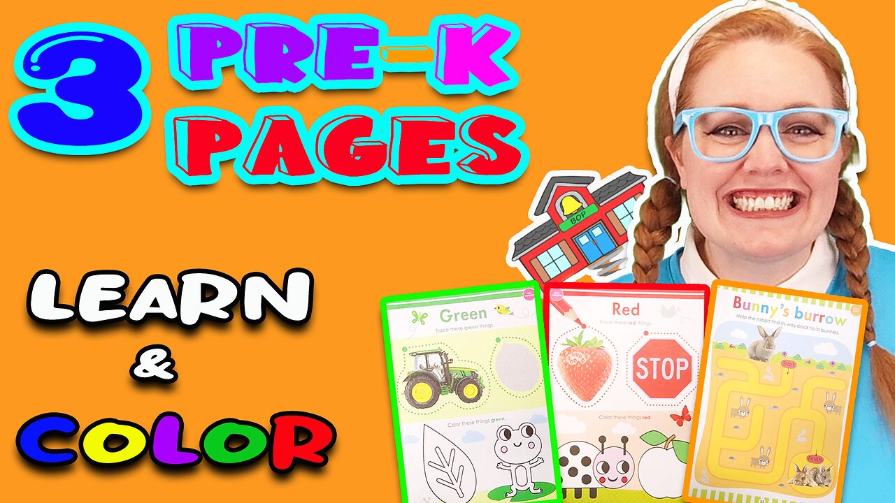 Learn & Color | Pre-K Activity Workbook | Learn Colors | Follow ...
