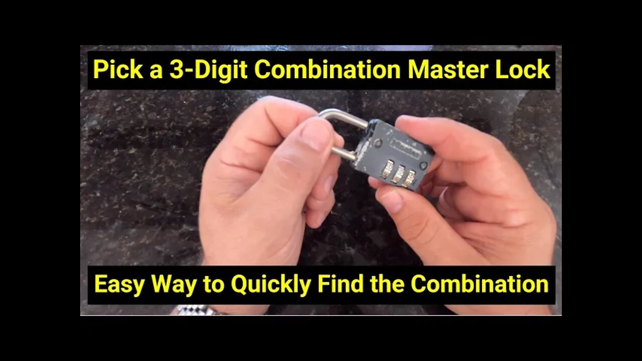 🔒Lock Picking Decode a 3-Digit Combination Master Lock