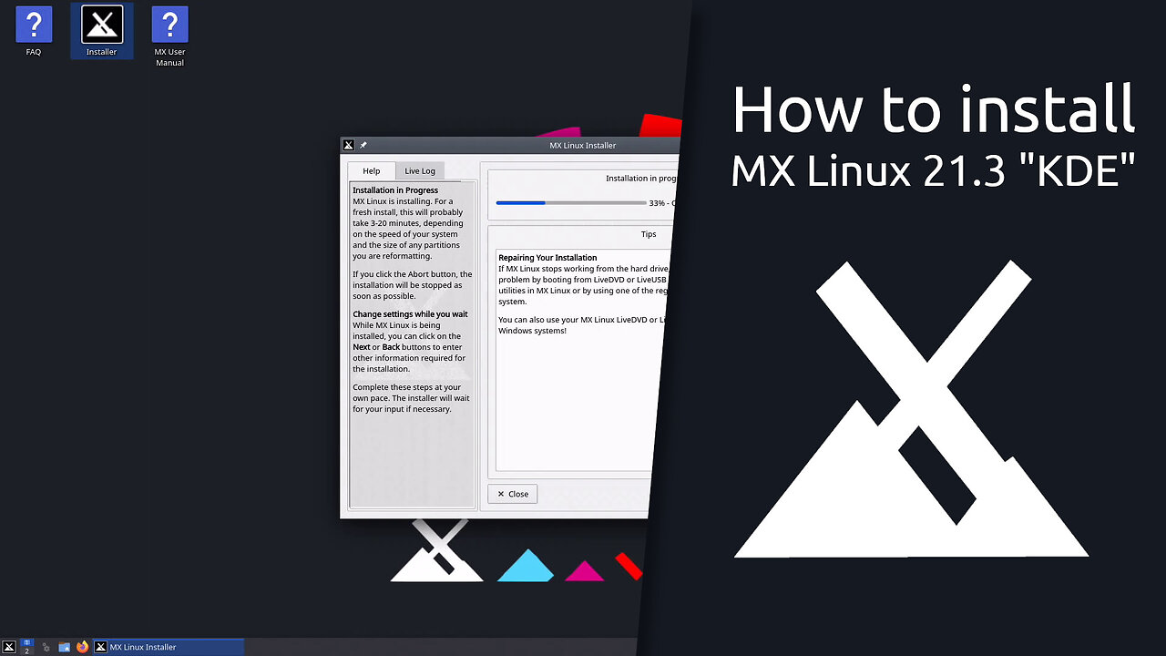 How to install MX Linux 21.3 KDE