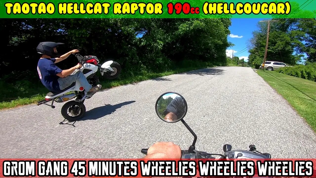 (E41) GromGang and 1 chinabike. 45 minutes of wheelies wheelies ...
