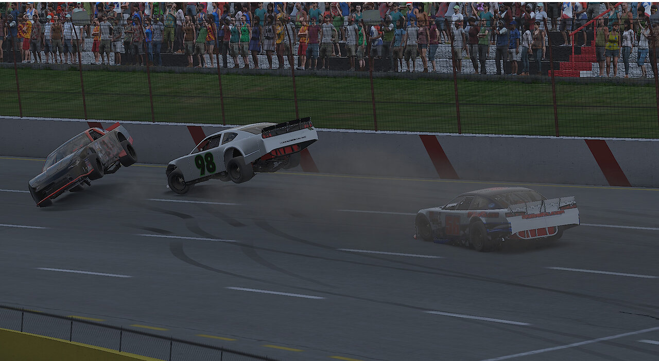 Cars Tour Late model Stocks at Lanier Speedway on iRacing lot of action