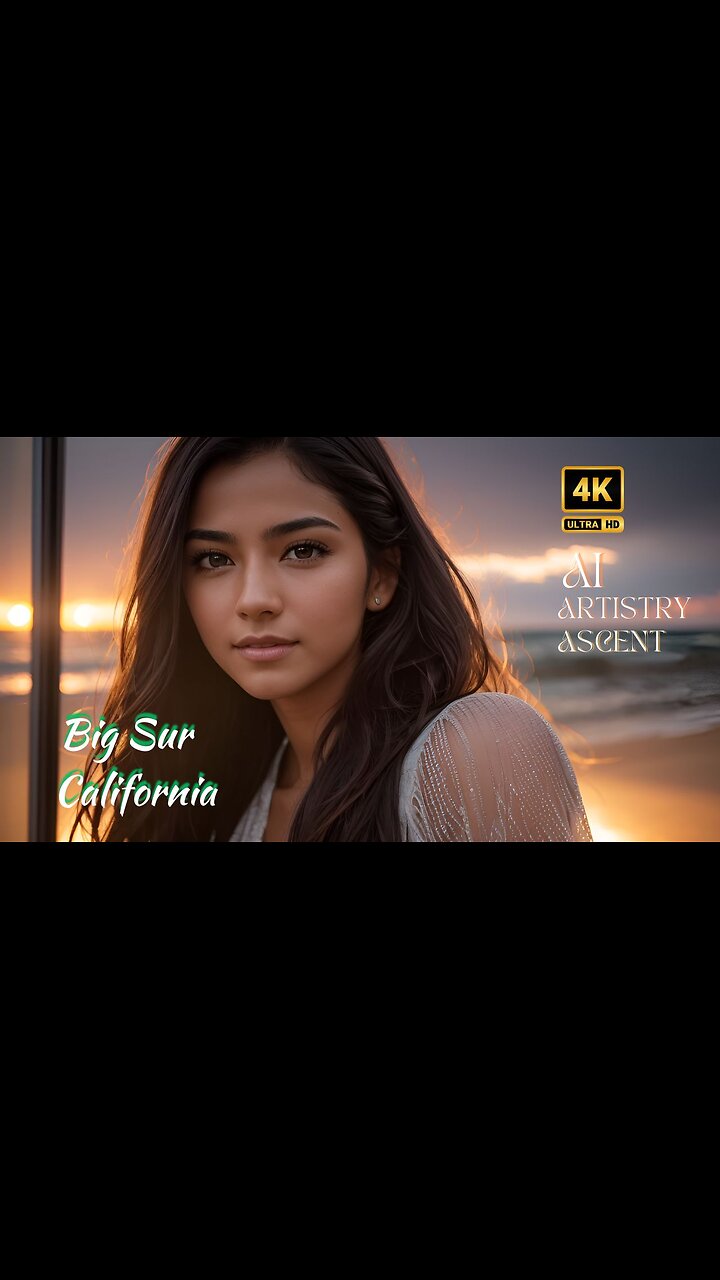 [4K] AI Artistry Lookbook l Video- Ai Lookbook Girl l Big Sur ...