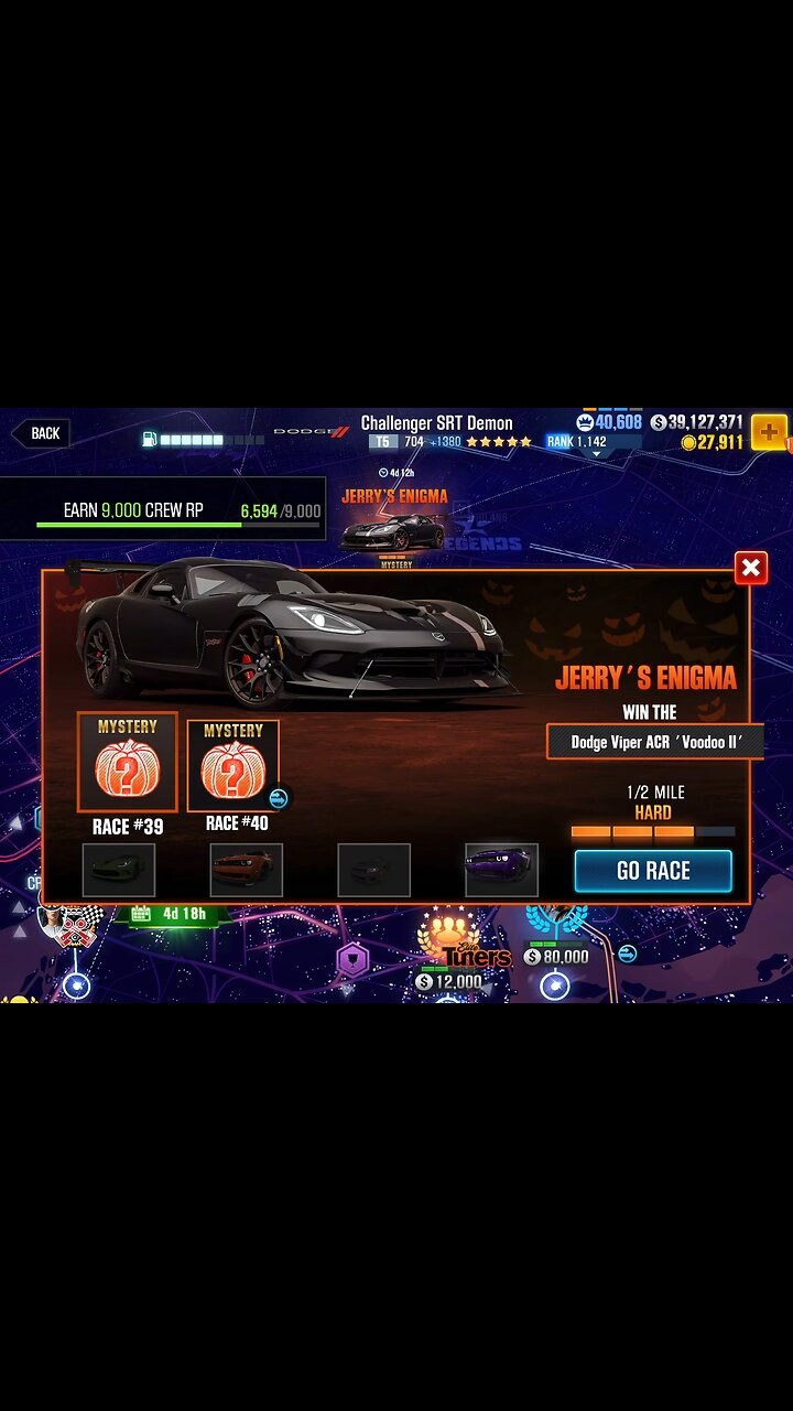 Csr2 Jerry’s Enigma Prize Car Dodge Viper ACR ‘Voodoo ll’