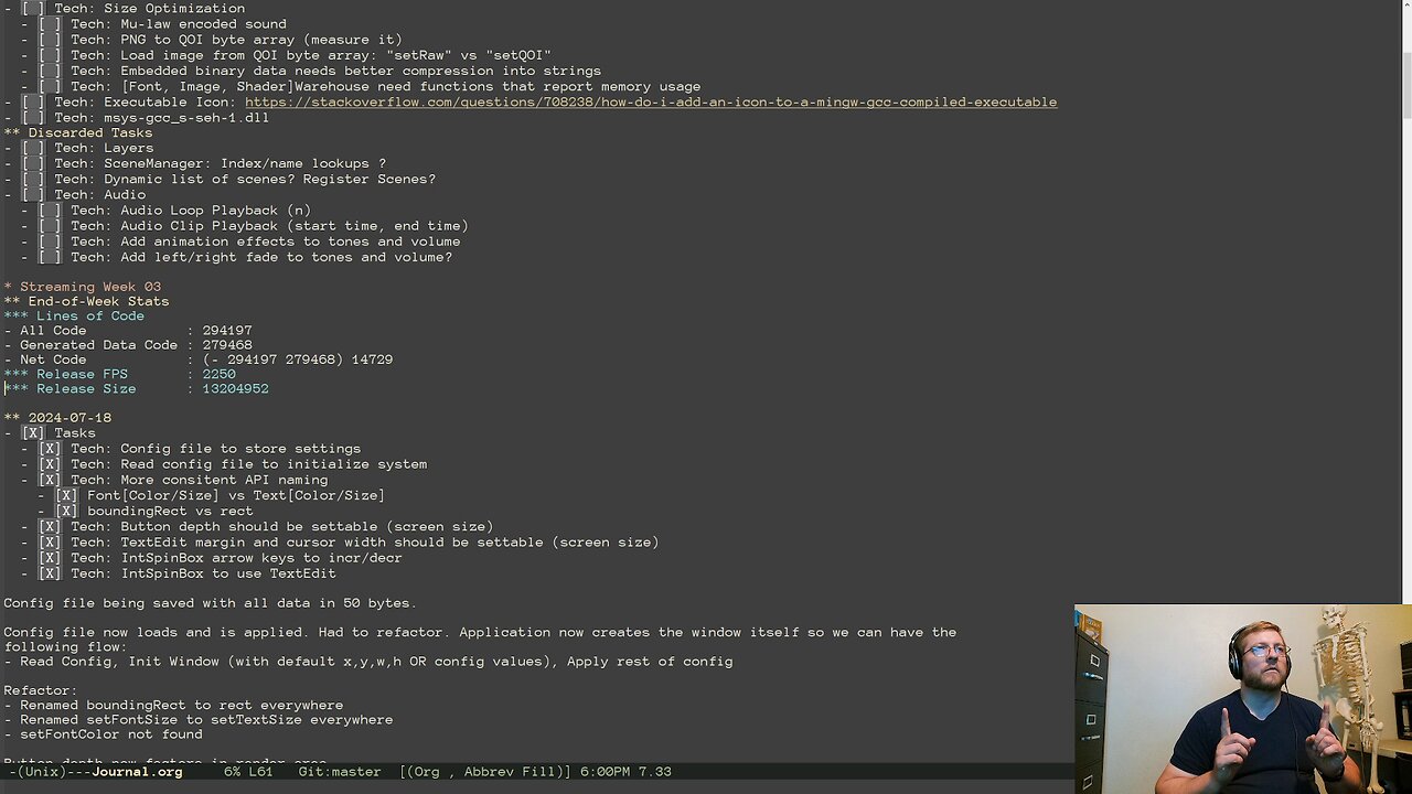 No Game Engine Game Dev: Word Sleuth 017: Settings from a file and addressing tech debt