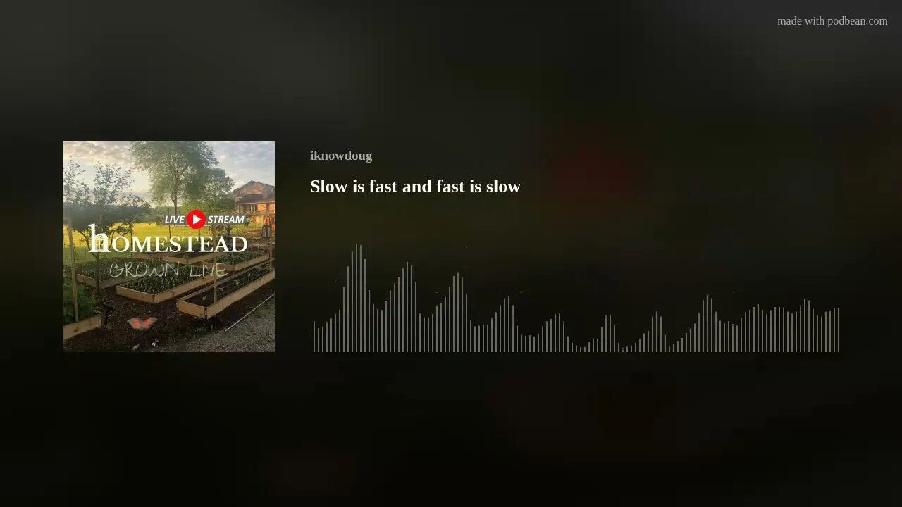 Slow is fast and fast is slow