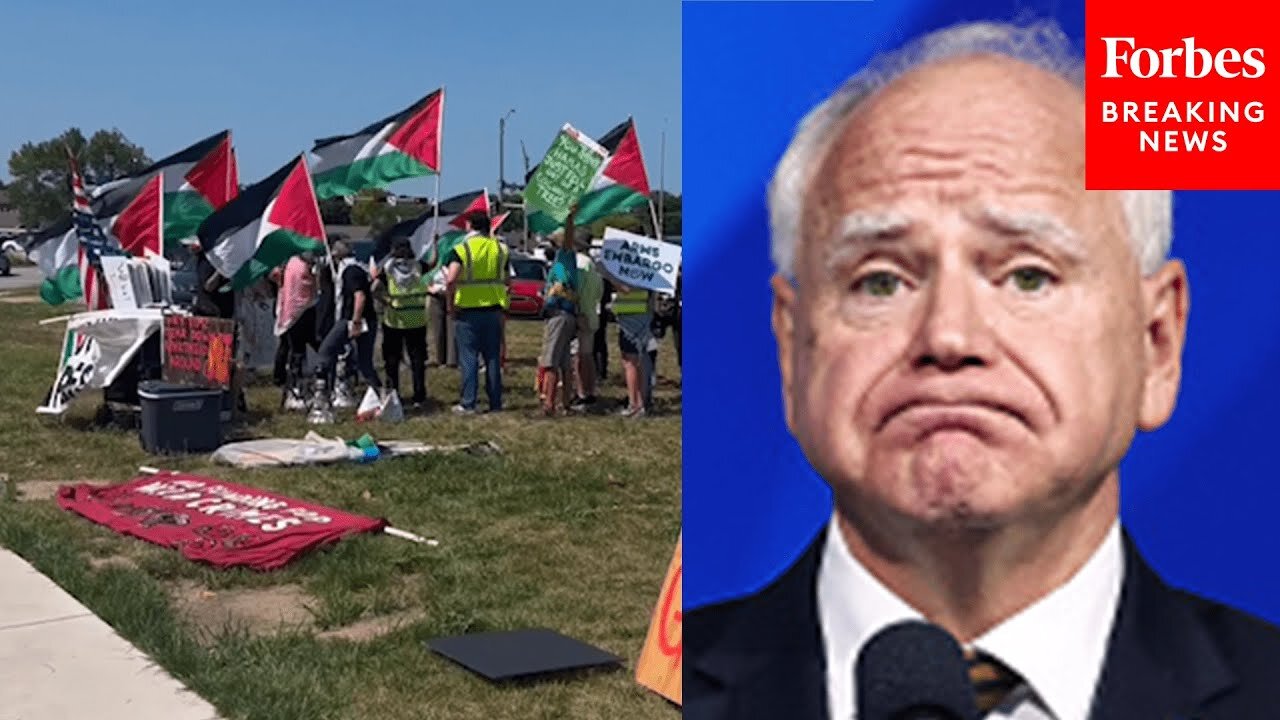 JUST IN: Pro-Palestine Protesters Gather Outside Harris-Walz Rally In ...