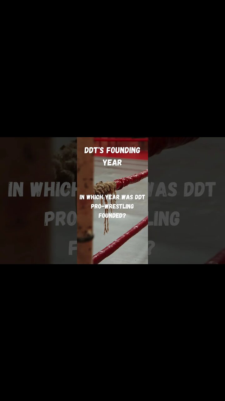 DDT's Founding Year #shorts #aew #wwe #subscribe #wrestling #trivia