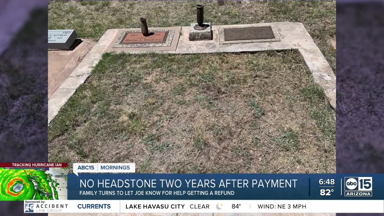 Let Joe Know - Two years after paying for a headstone, local family ...