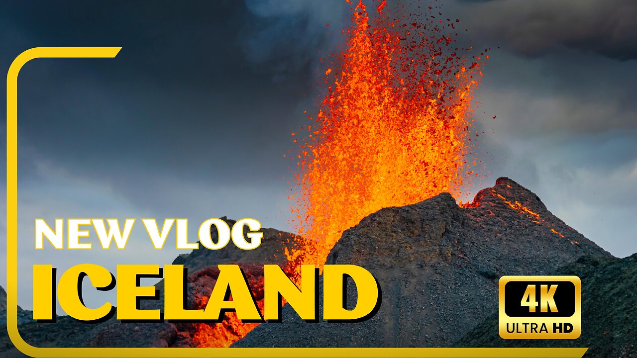 🌋🇮🇸 "Epic Eruption: Iceland Volcano 4k Video Incredible Drone view of ...