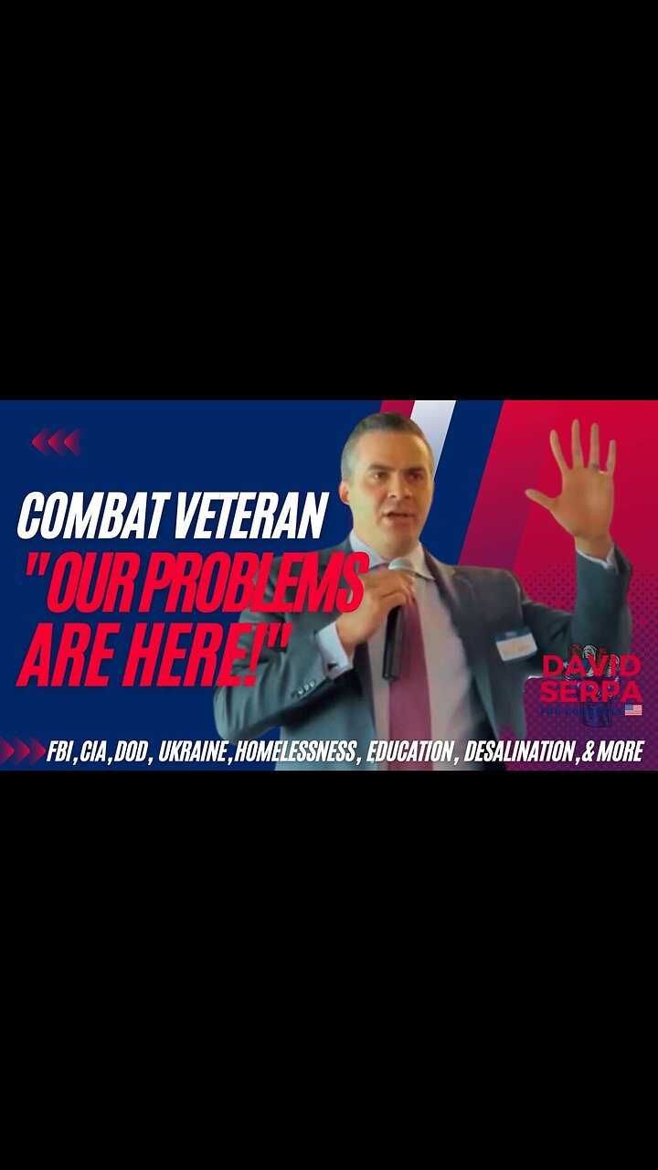 USMC Combat Veteran for Congress! David Serpa on the FBI, CIA, DOD ...