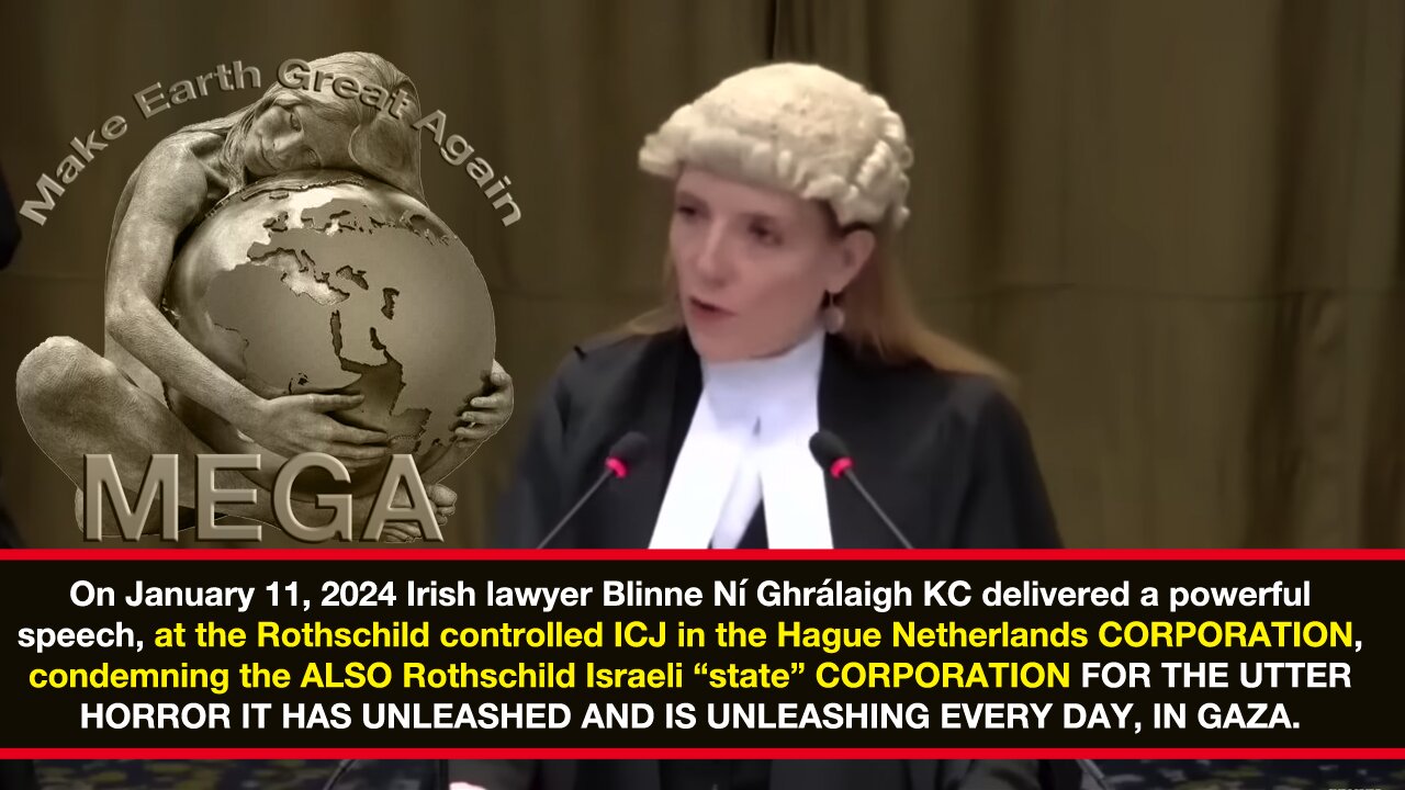 Irish lawyer Blinne Ní Ghrálaigh KC speech at the Rothschild controlled ...