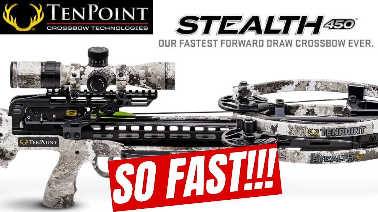 Fastest Forward Draw Crossbow!!! TenPoint Stealth 450 - First Shots and ...