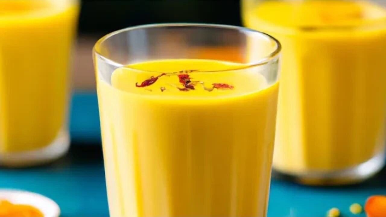 Sweet Mango Lassi Recipe • Mango Smoothie Recipes For Kids • Mango ...