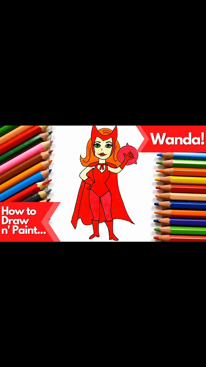 How to draw and paint Wanda Maximoff Marvel Scarlet Witch