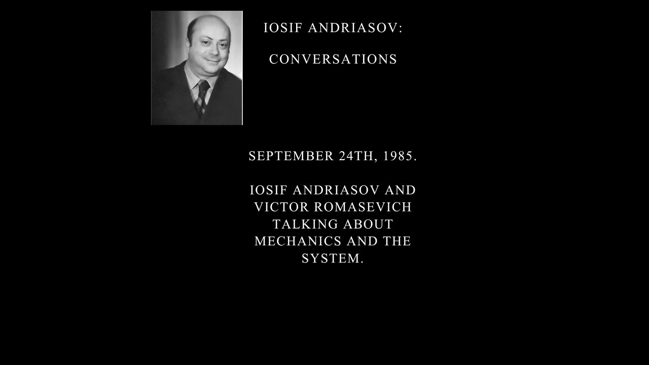 Conversation | Iosif Andriasov & Victor Romasevich | Mechanics and the ...