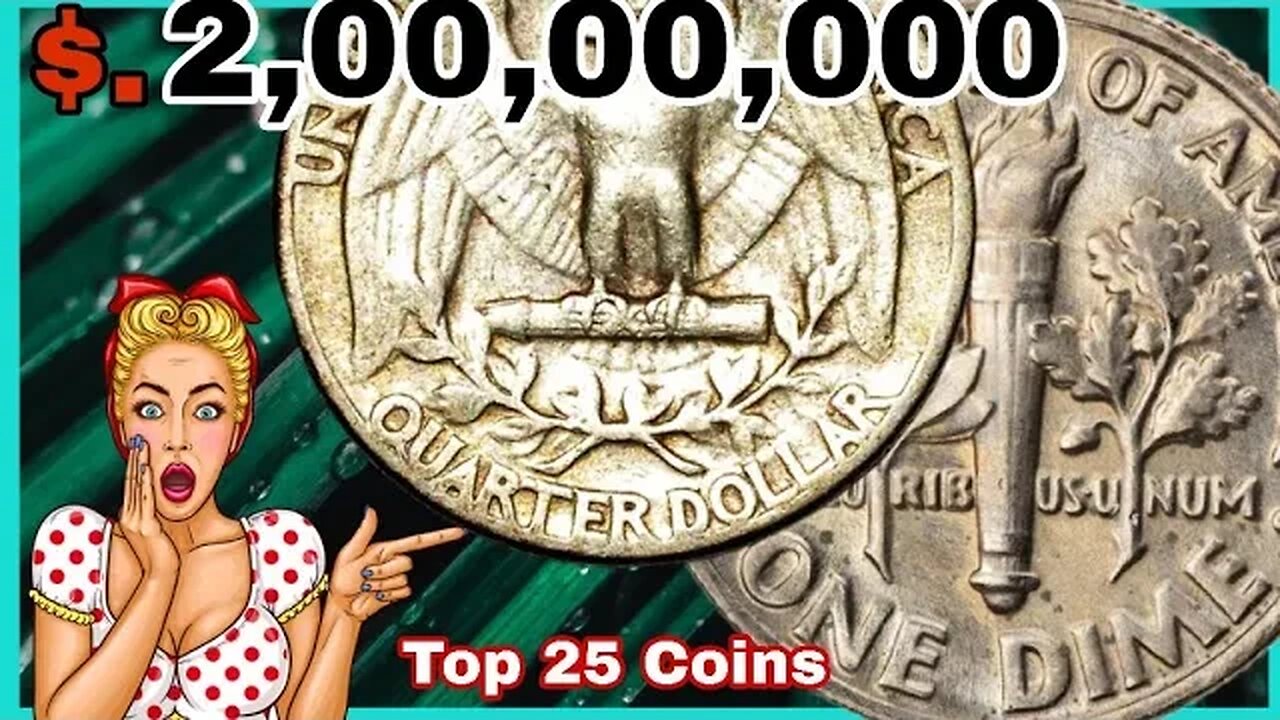 Top 25 ULTRA RARE Dime, Quarter Coins worth A LOT of MONEY! Coins worth ...