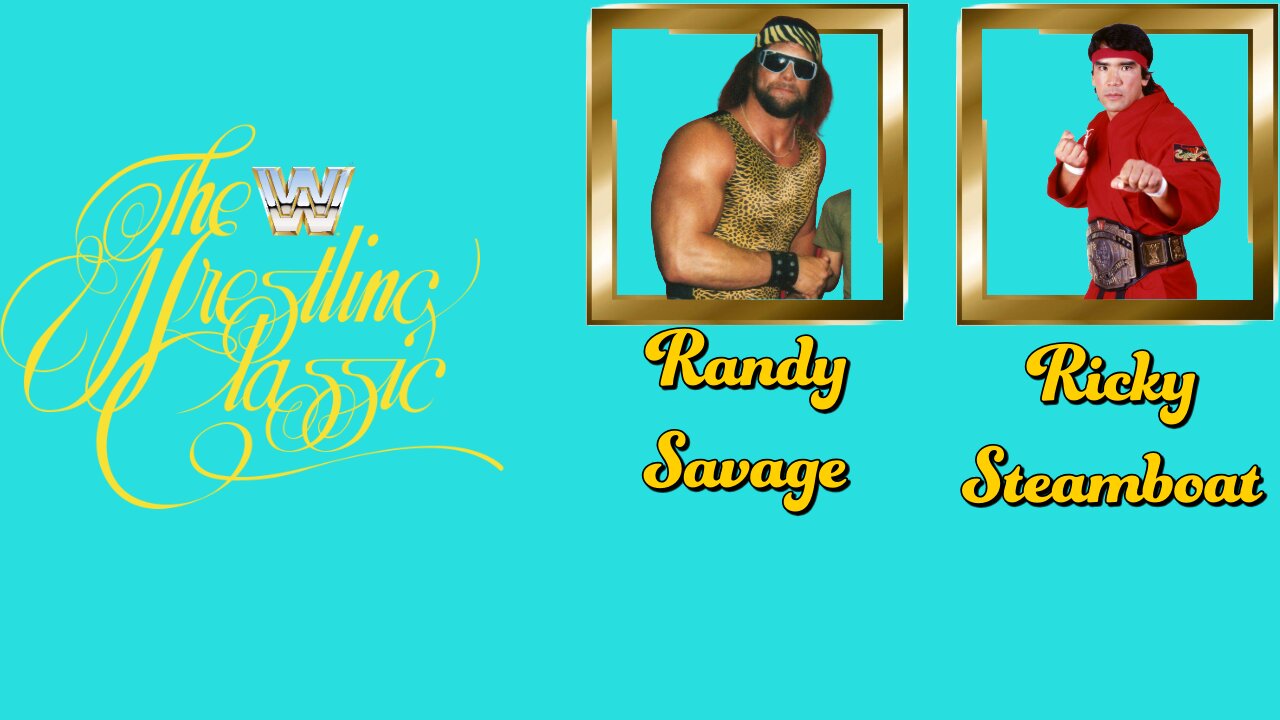 WWF Wrestling Classic Randy Savage w Miss Elizabeth vs Ricky Steamboat ...