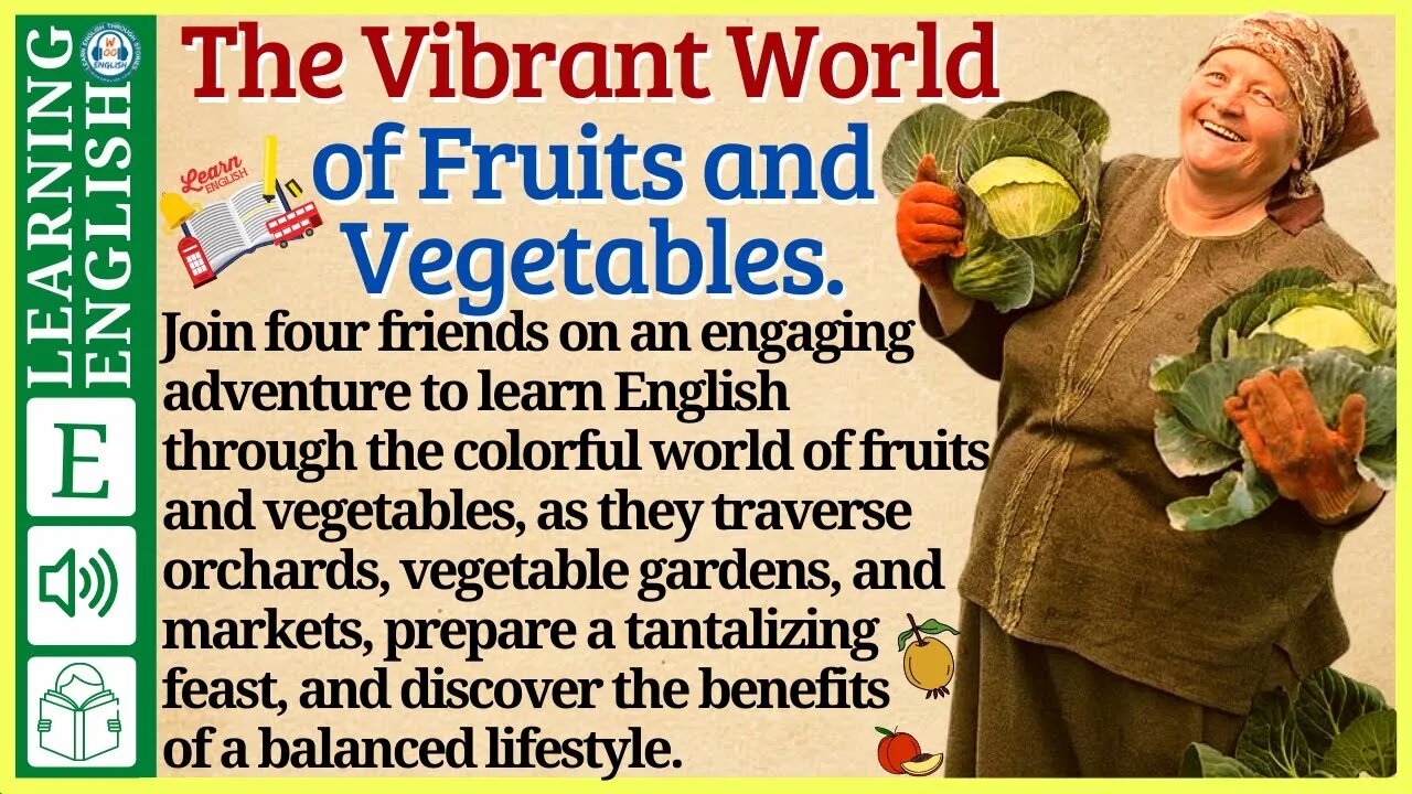 Learn English through Story ⭐ Level 2 - Fruits and Vegetables | Graded ...