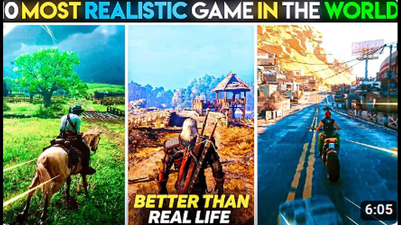 Top 10 Most Realistic Games In The World | Most High Graphic Games ...