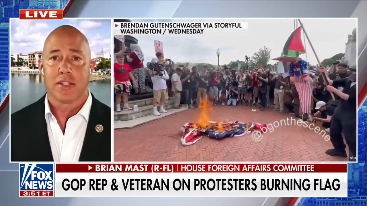 Rep. Brian Mast, R-Fla. sends powerful message to flag-burning pro ...