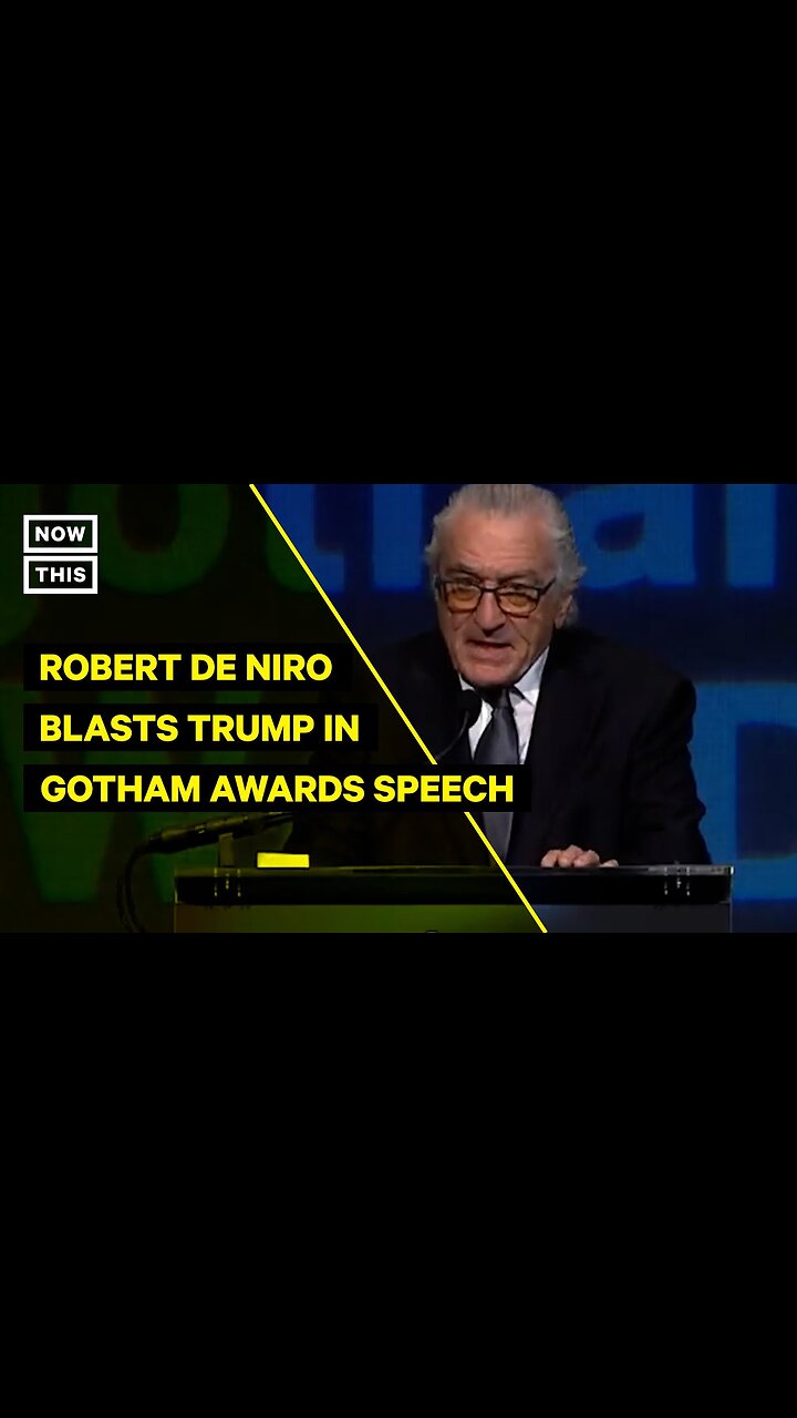 Robert De Niro Slams Trump in Gotham Awards Speech #2023 #Robertdeniro ...