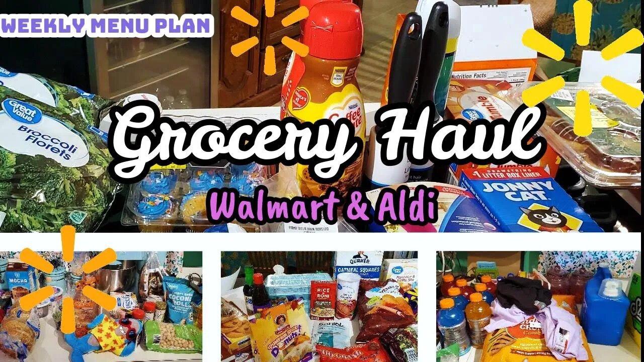 Weekly Grocery Haul | Walmart Haul / Aldi Haul | Meal Plan | Under $300 ...