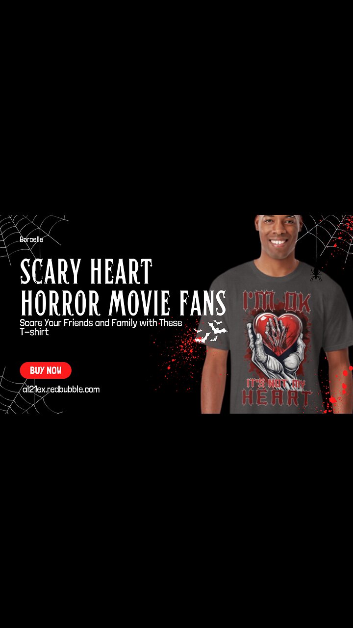 SCARY HEART HORROR MOVIE FAN T-SHIRT & MERCH DESIGN BY AL21EX REDBUBBLE ...