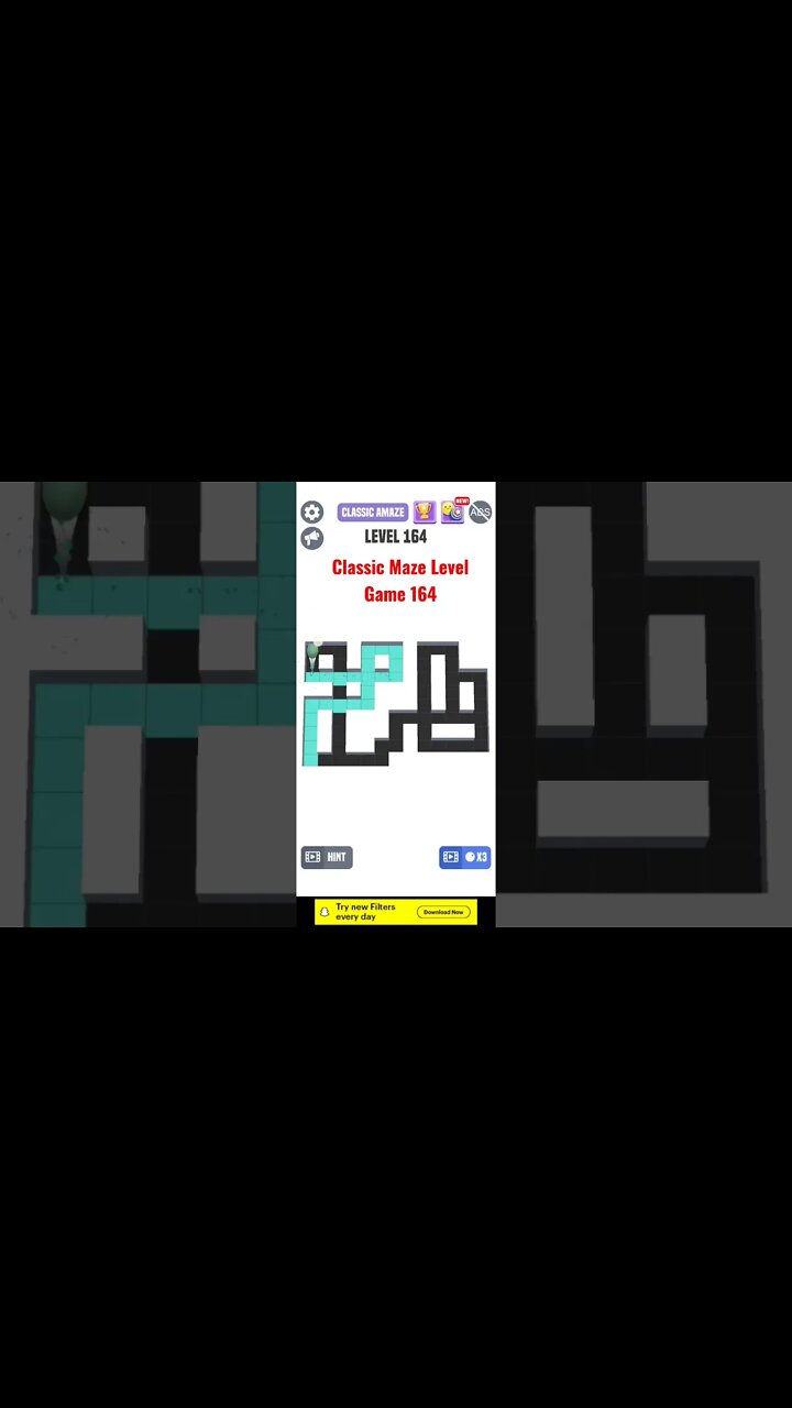 Classic Maze Game Level 164. #shorts