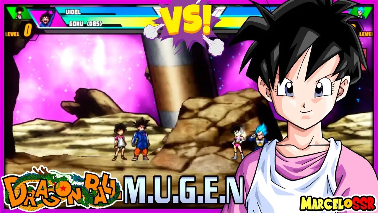 Videl & Goku Vs. Vegeta SSJ Blue & Fasha - Dragon Ball M.U.G.E.N