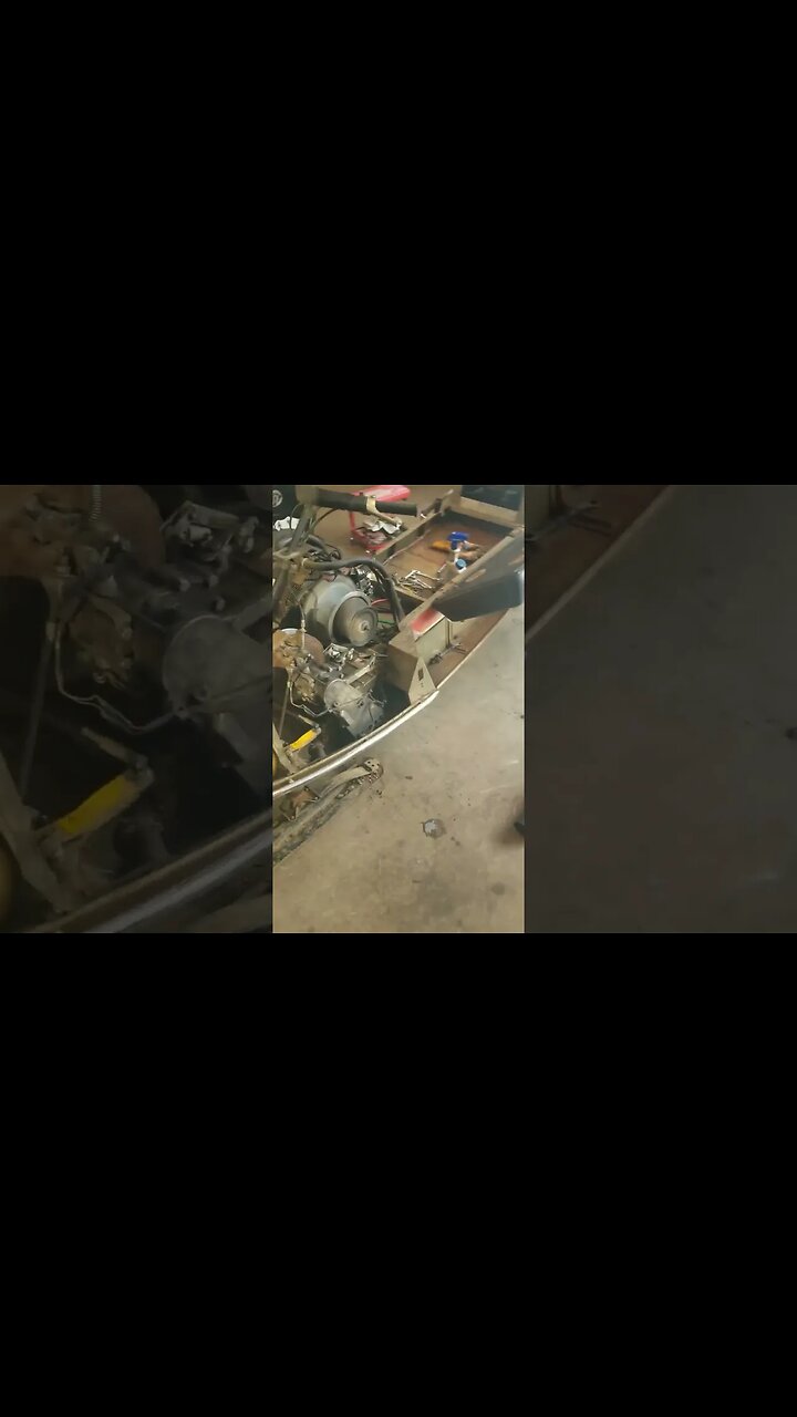 Vintage straight piped rotary powered snowmobile!