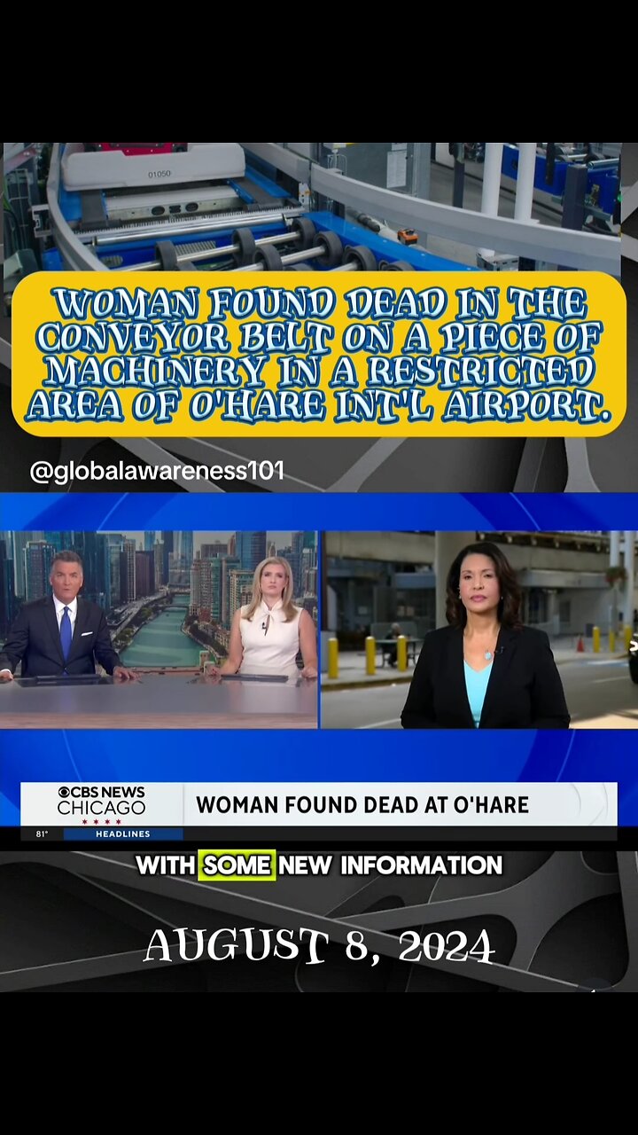 Woman found dead stuck in a baggage conveyor belt machine at O'Hare Int ...