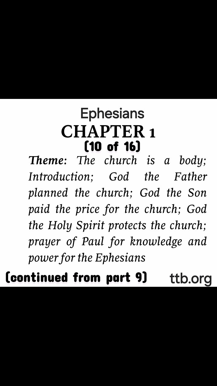 Ephesians Chapter 1 (Bible Study) (10 of 16)