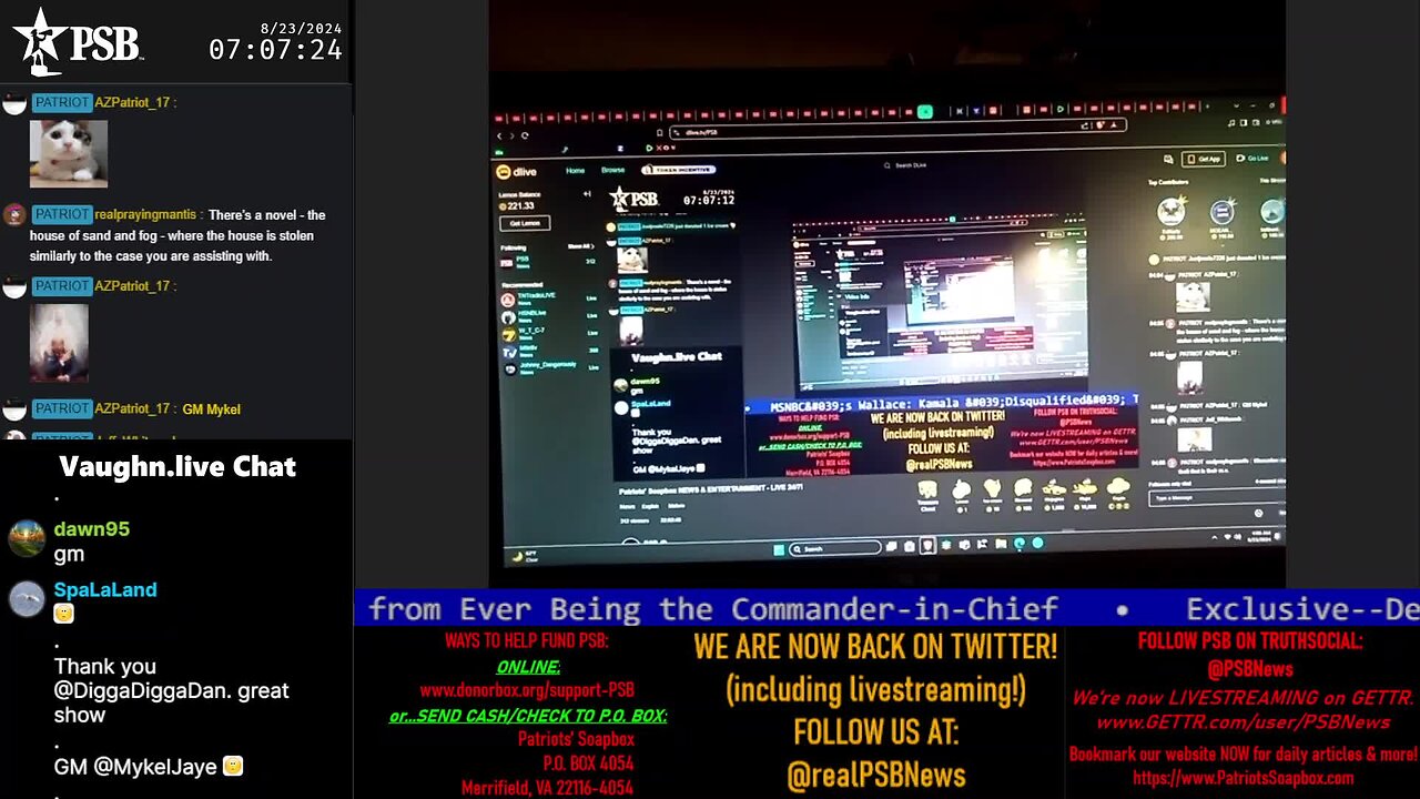 2024-08-23 07:00 EDT - Patriots Soapbox AM: with MykelJaye