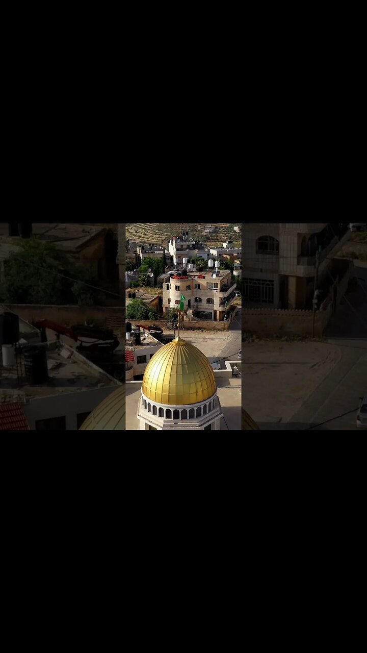 🌿🌿 The Golden Mosque: A Glittering Drone Flight over Palestine's Iconic ...