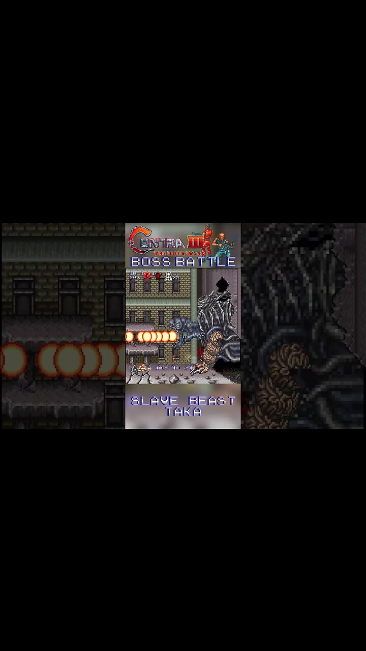 Contra III: The Alien Wars (SNES) Boss Battle - Slave Beast Taka #Shorts