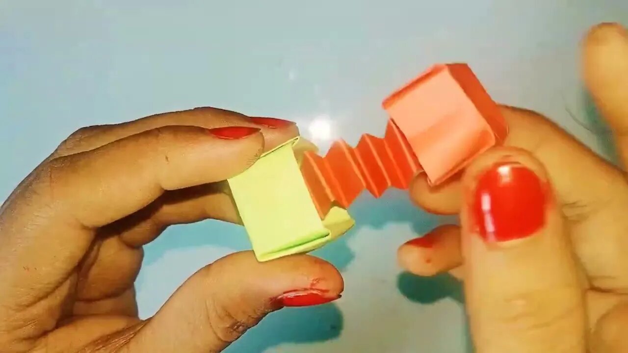 How to make MINI origami BUTTON TOY NO GLUE - origami pop it - origami ...