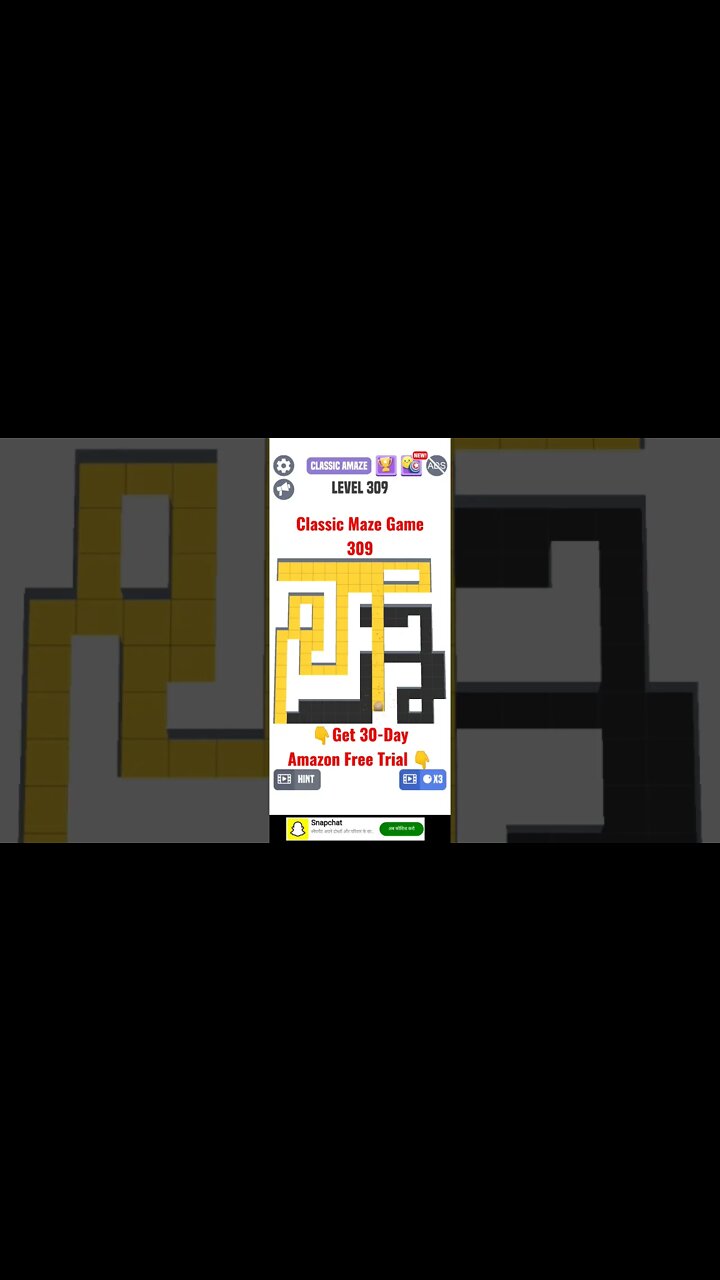 Classic Maze Game Level 309. #shorts